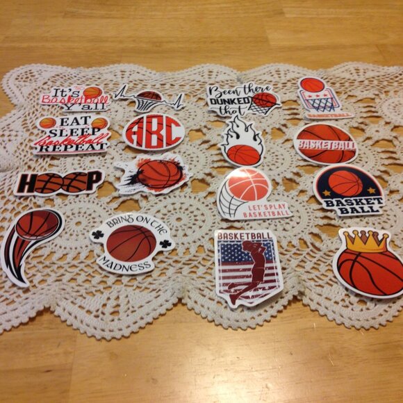 Sports | Toys | Basketball Stickers For Cellphones Laptop Lockers ...